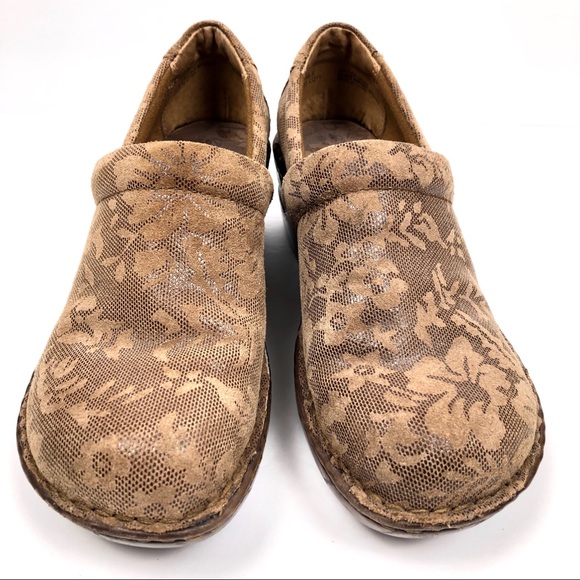 boc | Shoes | Boc Born Concept Peggy Brown Floral Clog Mule Shoe | Poshmark